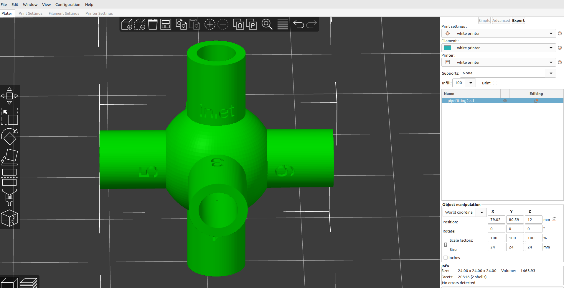 3D part design with OpenScad #24-Adding text capabilities to the pipe ...