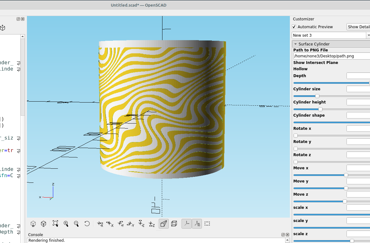 3D part design with Inkscape and OpenScad #56: combining intersect with surface.