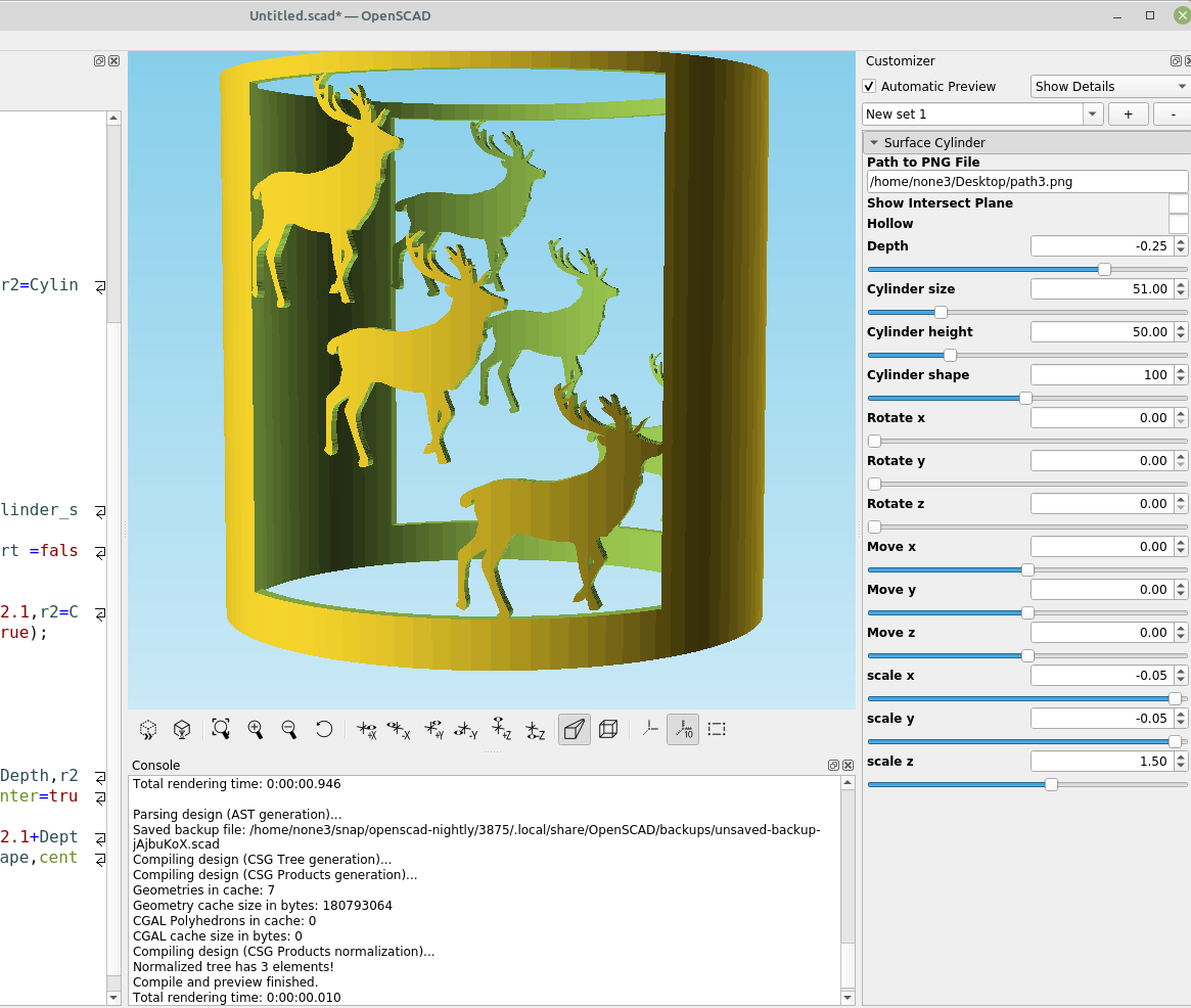 3D part design with Inkscape and OpenScad #56: combining intersect with ...