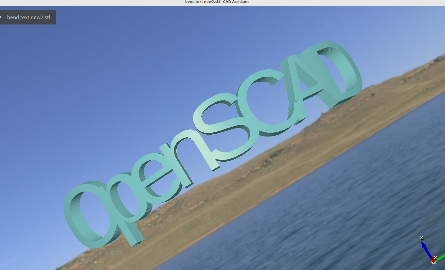 3D part design with OpenSCAD #83: Bending text part 2.