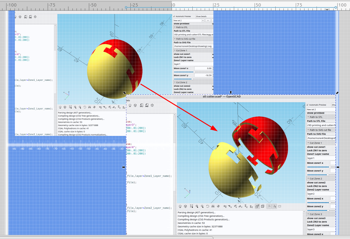 3D part design with Inkscape and OpenSCAD#123: Unlimited stl cutter and splice joints any shape ...