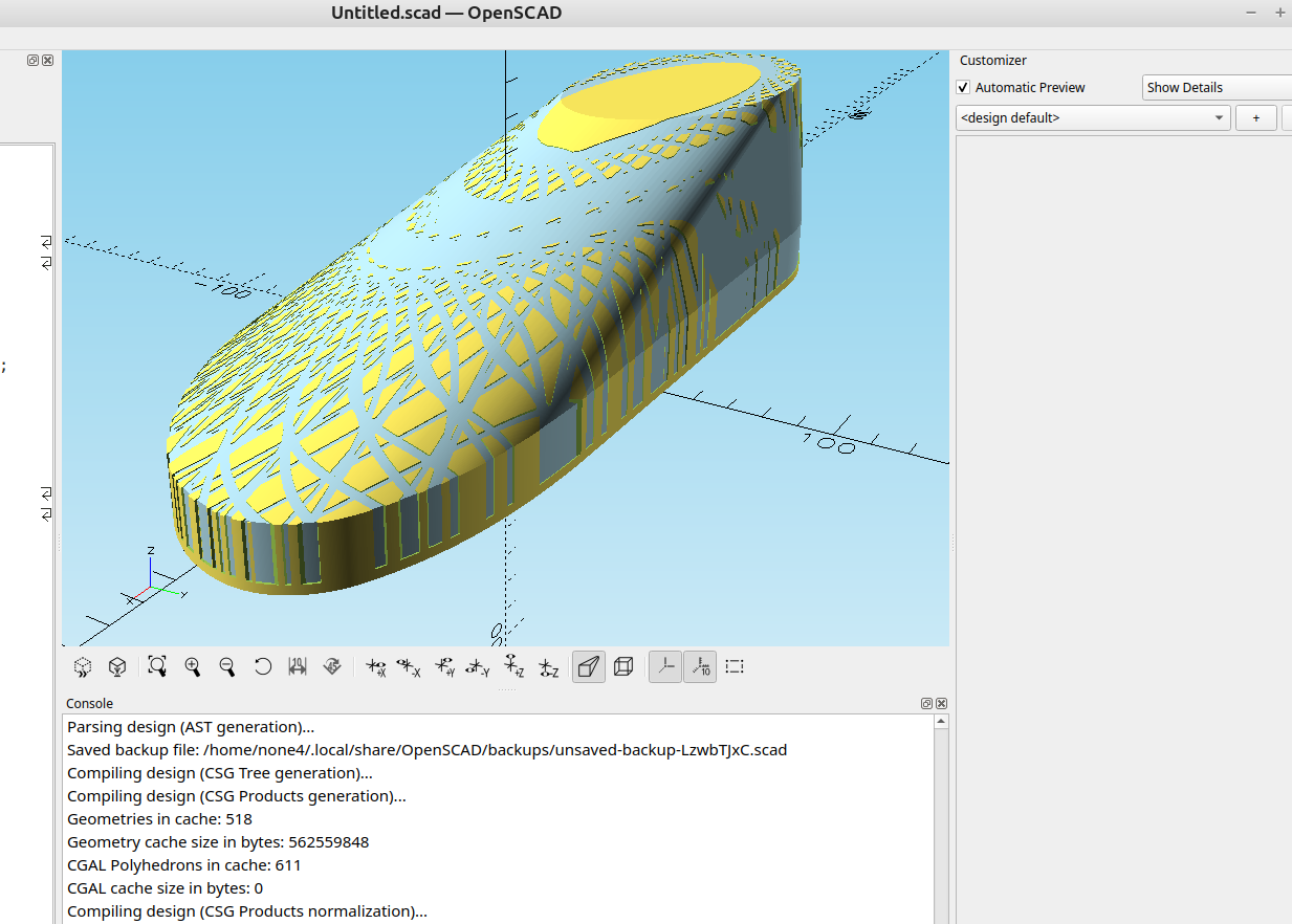 3D part design with OpenSCAD #129: adding some features to the "hollowout" module