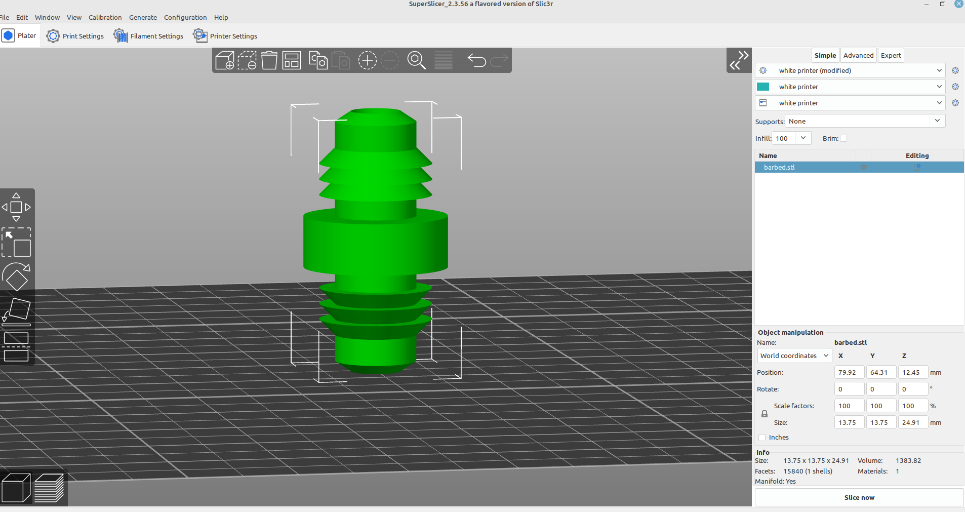3d part designwith Inkscape and OpenScad #25- Barbed fittings