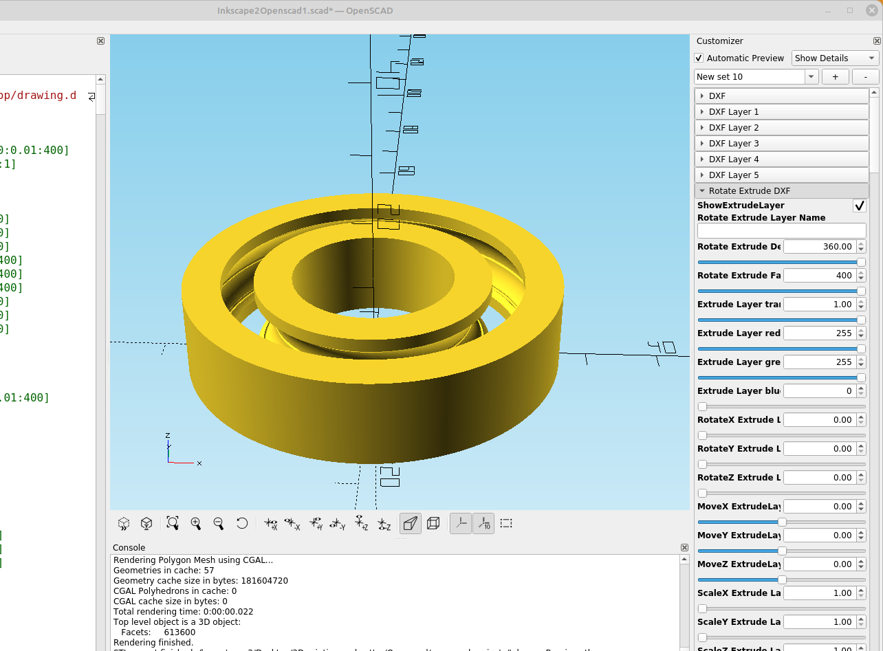 3D Part design with Inkscape and Openscad #36: Designing a bearing with Inkscape