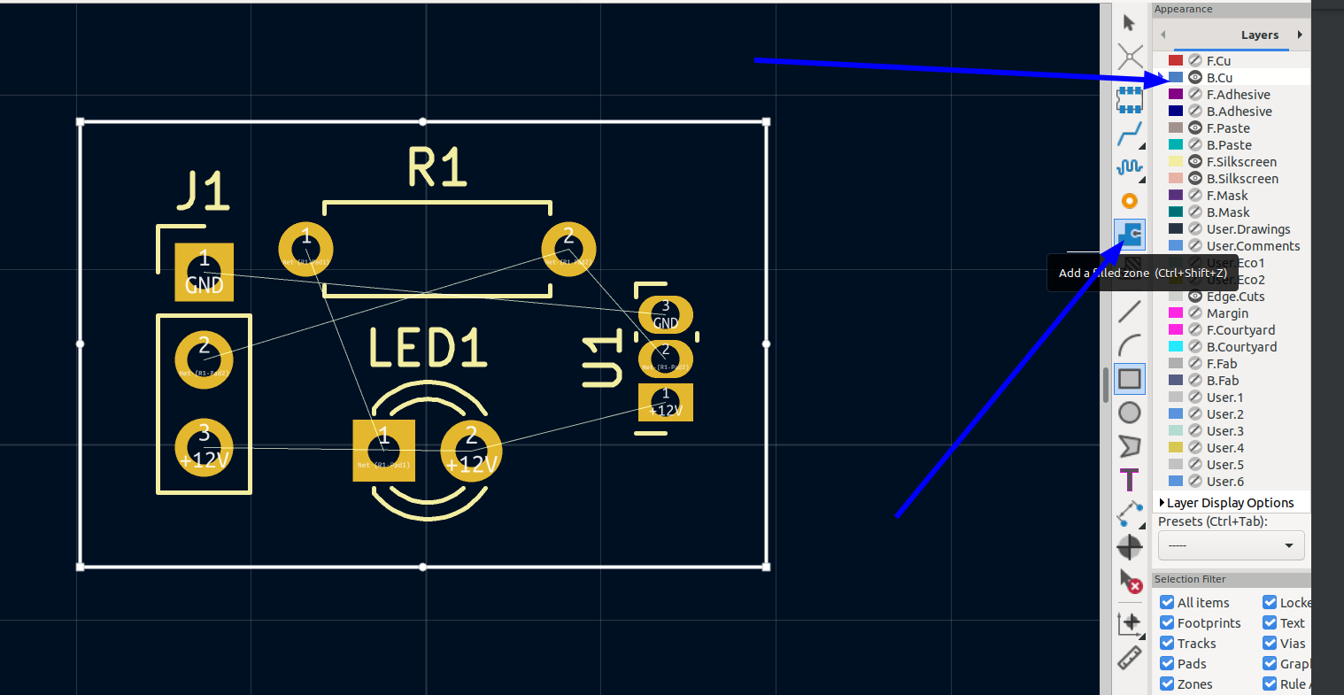 Beginner's guide to designing a circuit with kicad 6.0 part 2: PCB editor