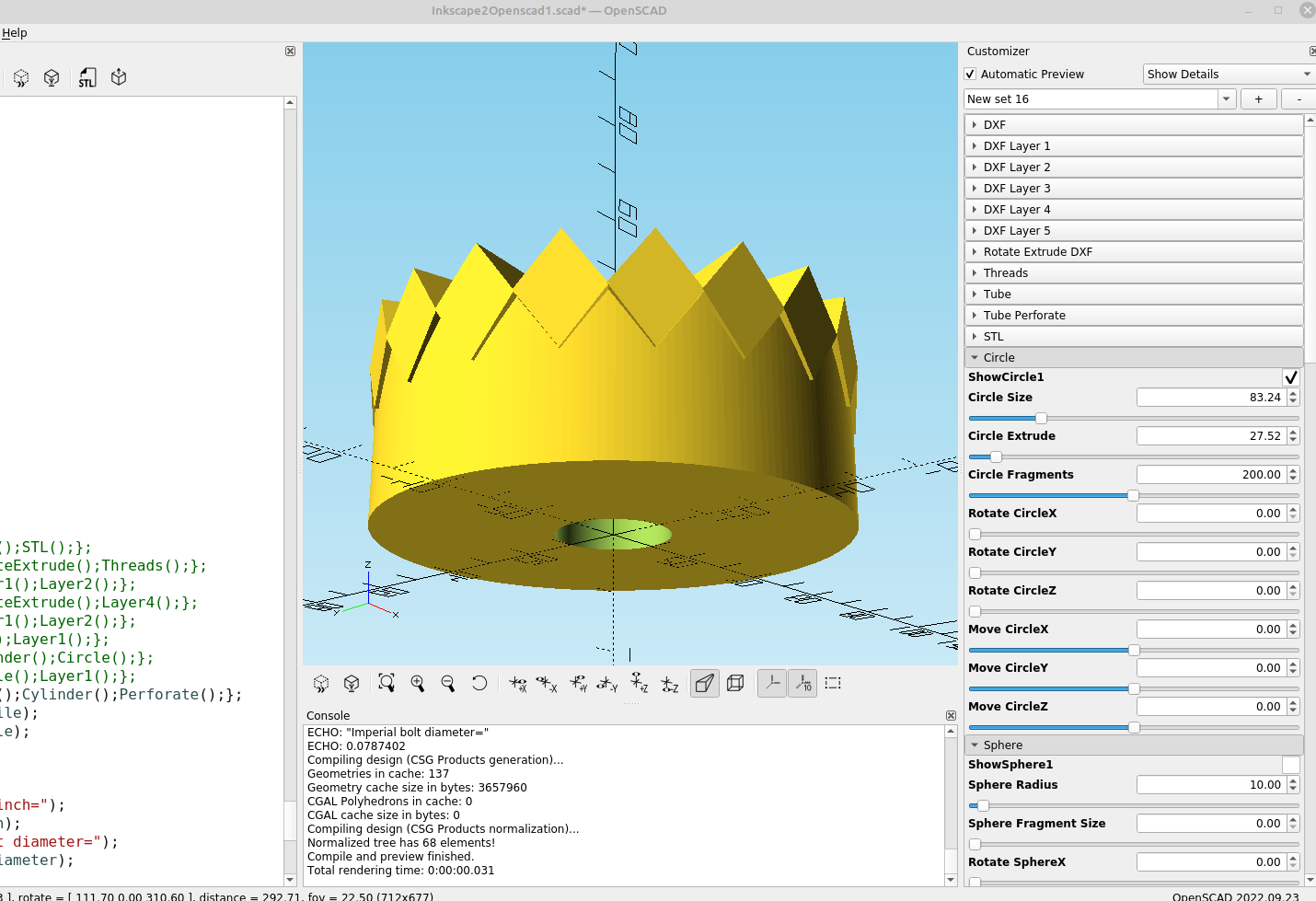 3d part design with Inkscape and Openscad #40: Making a Hirth joint 3d part design with Inkscape and Openscad #40: Making a Hirth joint