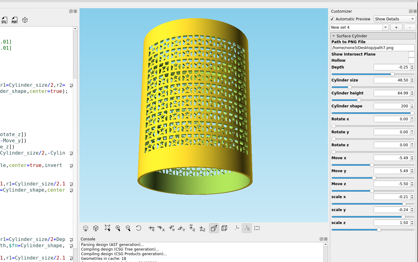 3D part design with Inkscape and OpenScad #56: combining intersect with ...