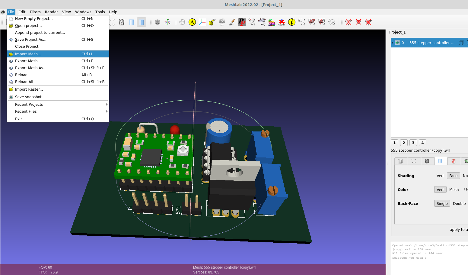 3d Part design #59: Easy way to make a 3d model of a circuit board.