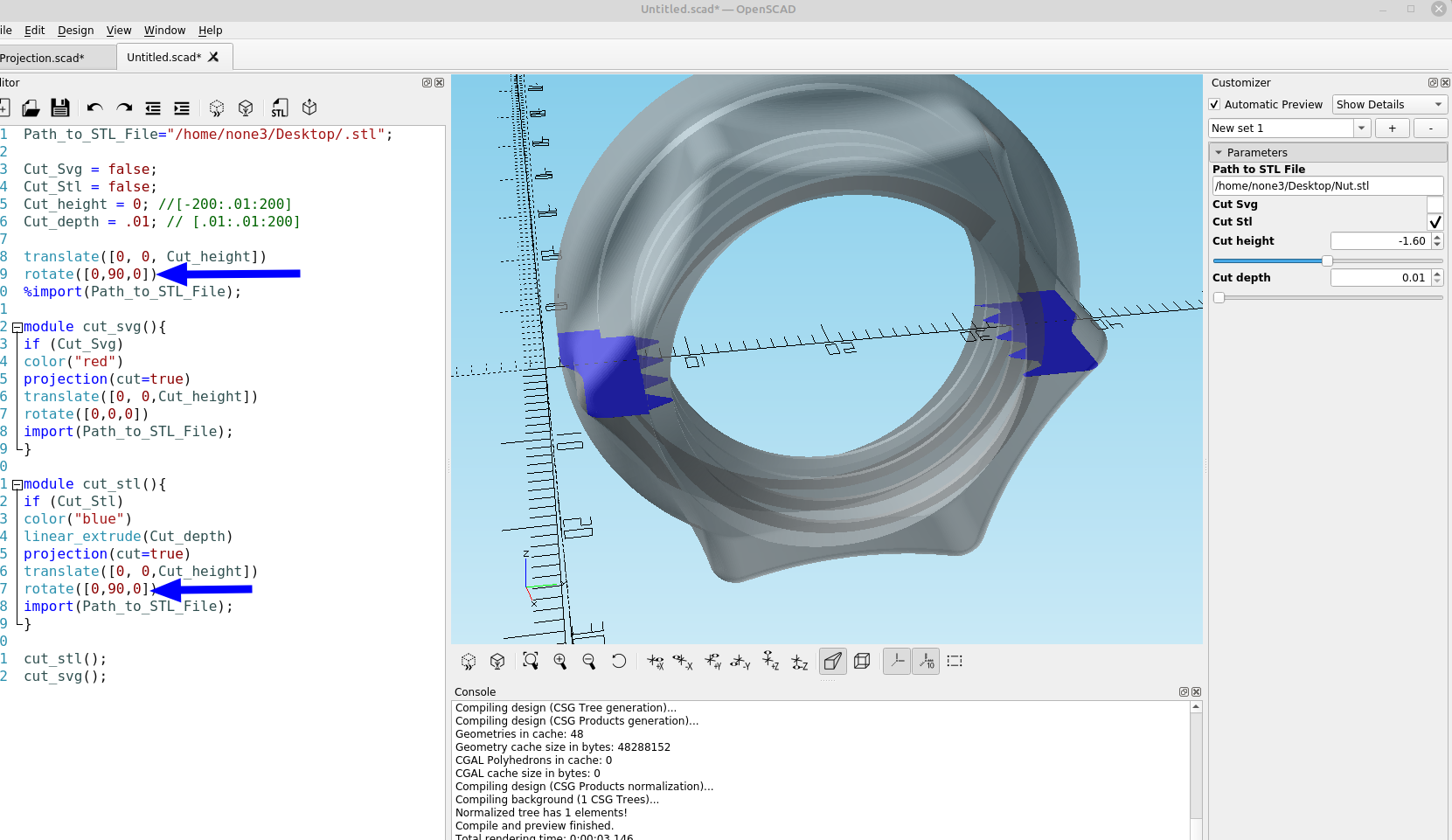 3D part design with Inkscape and Openscad #42: Reverse engineering threads